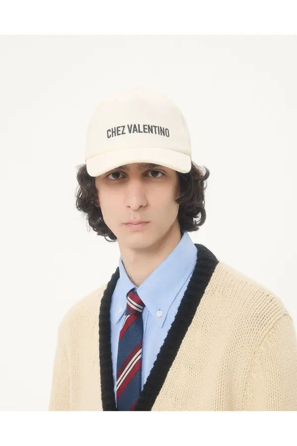 Valentino Garavani Chez Embroidered Baseball Cap - Natural