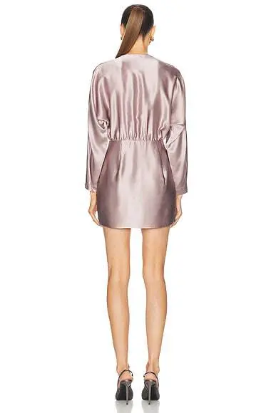 THE SEI Long Sleeve Wrap Mini Dress