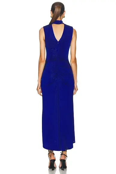 PatBO Metallic Jersey Midi Dress
