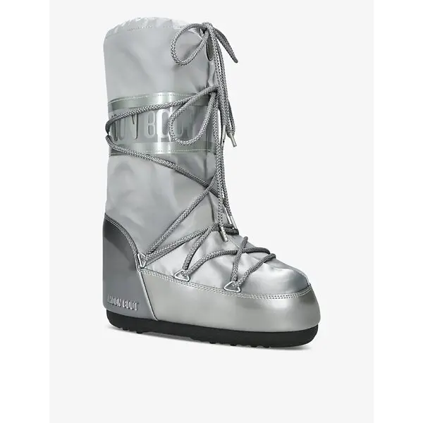 Moon Boot Icon Glance Metallic Shell Boots - Silver