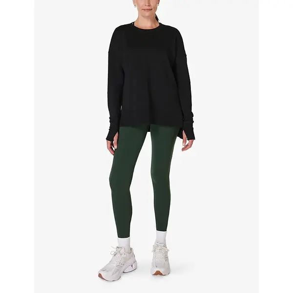 Sweaty Betty Relaxed-fit Cotton-blend Jumper - Black