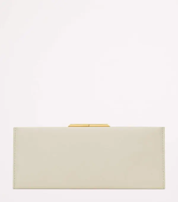 Saint Laurent Calfskin Clutch Bag - White