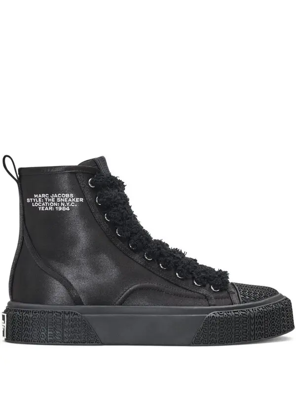 Marc Jacobs Satin High-top Sneakers - Black | Editorialist