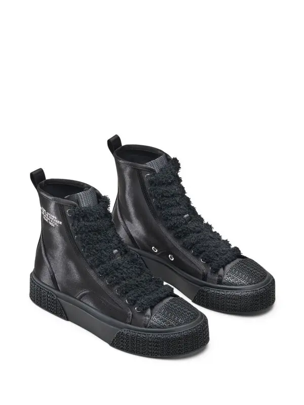 Marc Jacobs Satin High-top Sneakers - Black