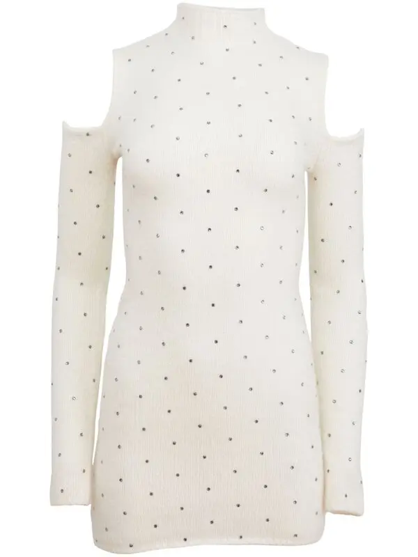 Fleur Du Mal Embellished Mini Dress - White