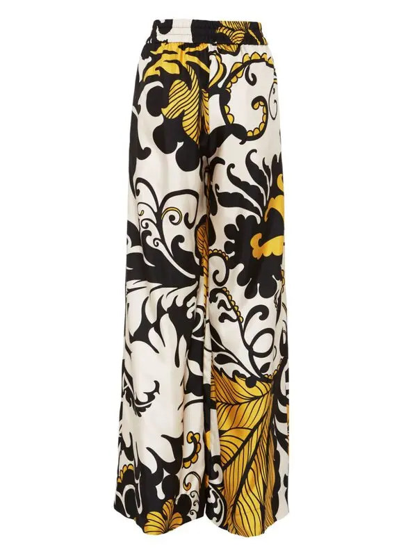 La DoubleJ Marea-print Palazzo Trousers
