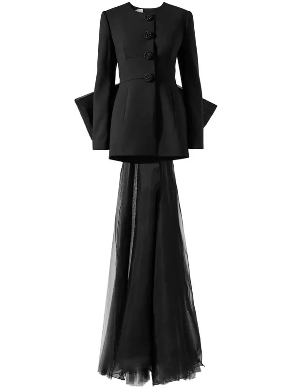 Carolina Herrera Tulle Bow-embellished Jacket