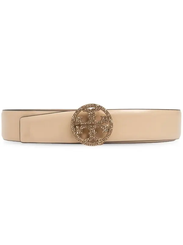 Tory Burch Miller Crystal-embellished Belt - Neutrals