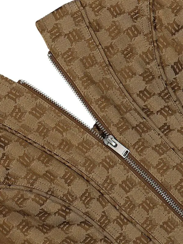MISBHV Jacquard Monogram Corset Top - Neutrals