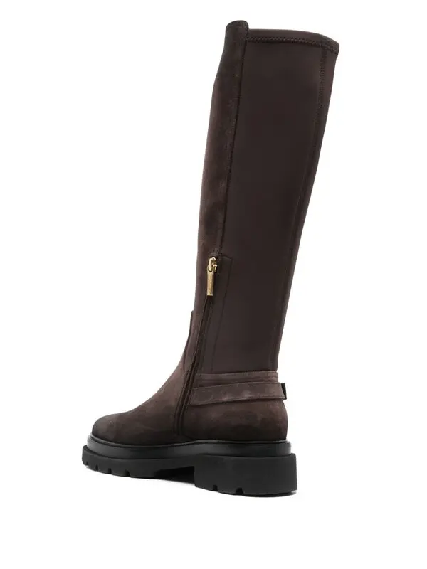 Santoni Suede Knee-high Boots