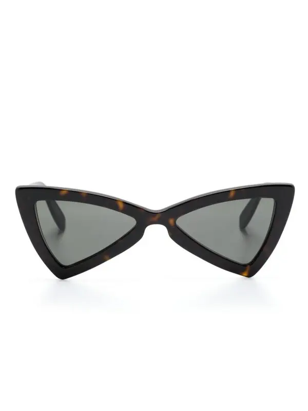 Saint Laurent Tortoiseshell Triangle-frame Sunglasses - Brown