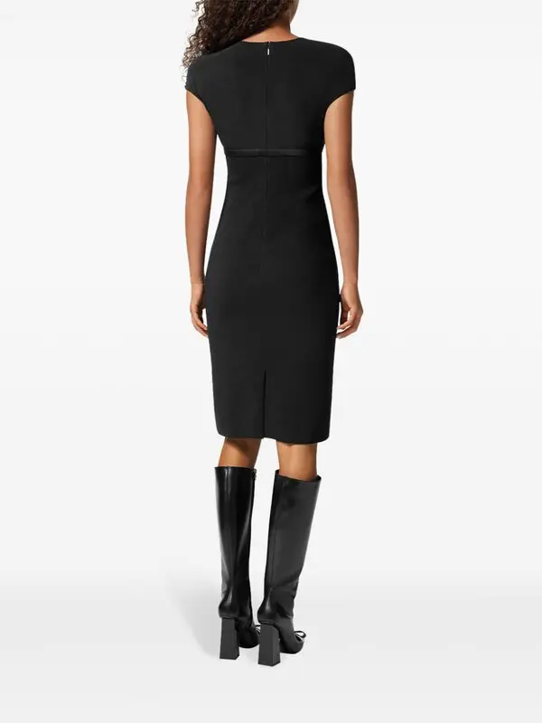 Versace Deep-neck Midi Dress