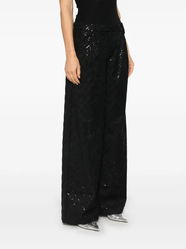 ROTATE BY BIRGER CHRISTENSEN Sequinned Wide-leg Trousers