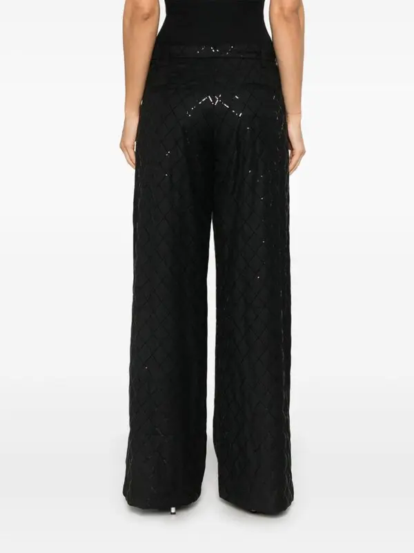 ROTATE BY BIRGER CHRISTENSEN Sequinned Wide-leg Trousers