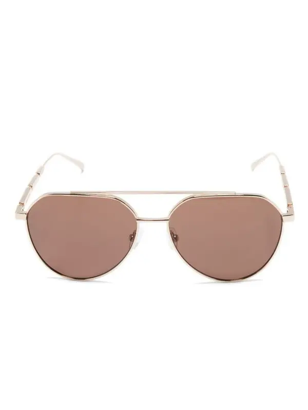 Alexander McQueen Pilot Frame Sunglasses - Gold