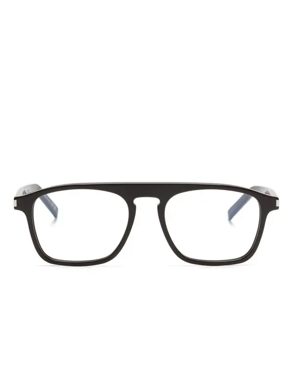 Saint Laurent Pilot-frame Glasses - Brown