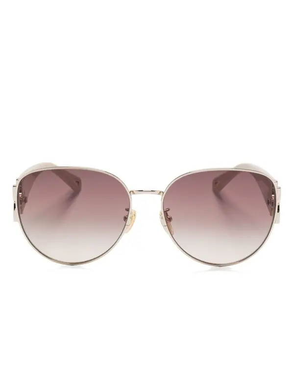 Chloé Geometric Frame Sunglasses - Neutrals