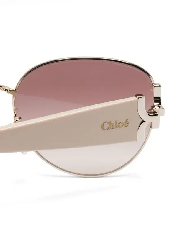 Chloé Geometric Frame Sunglasses