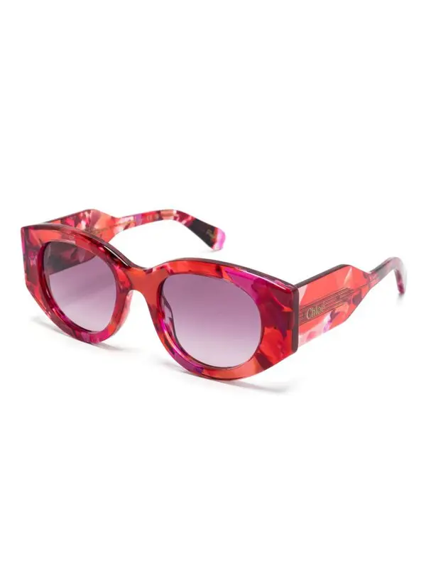 Chloé Oversized Sunglasses - Red