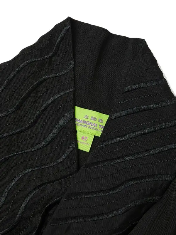 Shanghai Tang Longhua Crepe De Chine Dress - Black