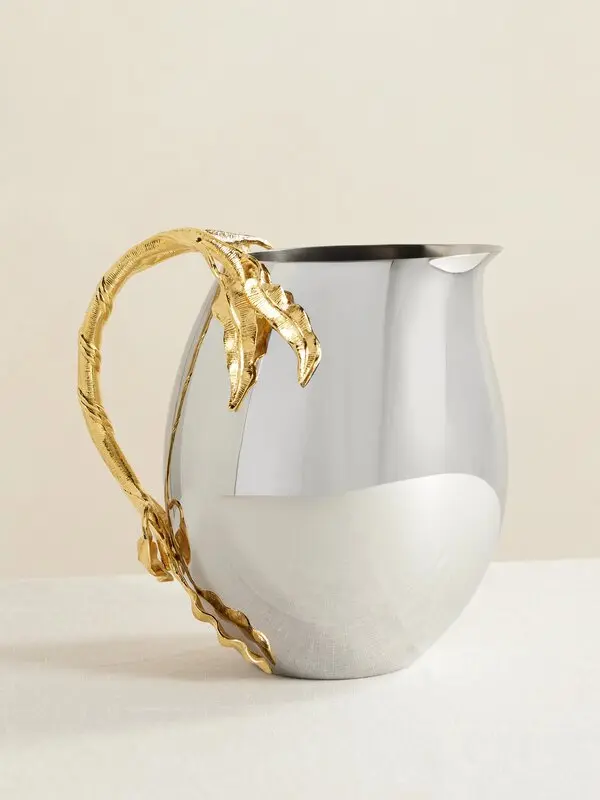 L'Objet Fern Gold-plated Stainless Steel Pitcher - Silver