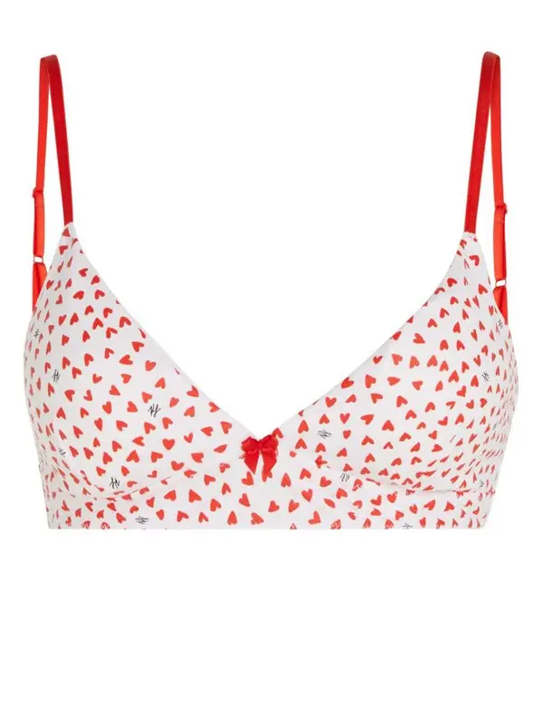 Karl Lagerfeld K/heart Bralette - White