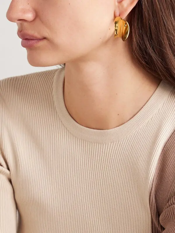 agmes - AGMES Laila Gold Vermeil Hoop Earrings