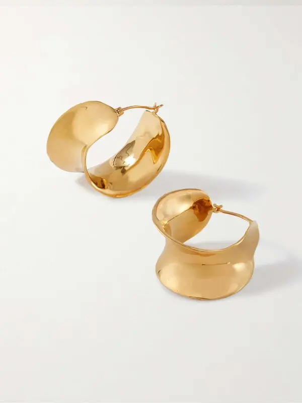 agmes - AGMES Laila Gold Vermeil Hoop Earrings