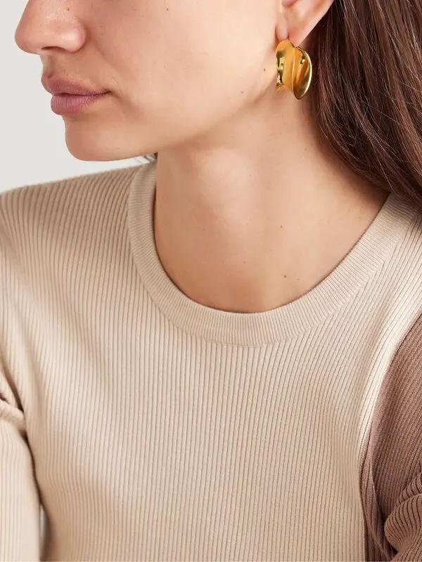 agmes - AGMES Laila Gold Vermeil Hoop Earrings