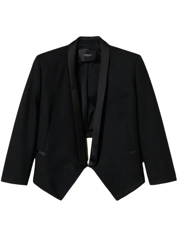 TWINSET Open Front Cropped Blazer