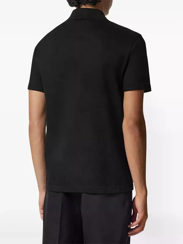 Versace Embroidered Cotton-piqué Half-zip Polo