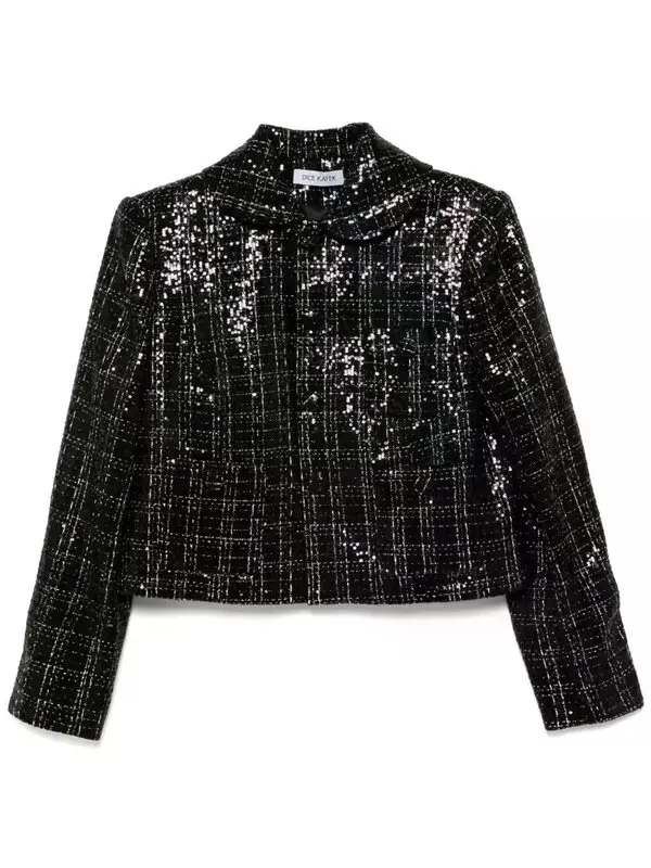 Dice Kayek Cropped Tweed Jacket