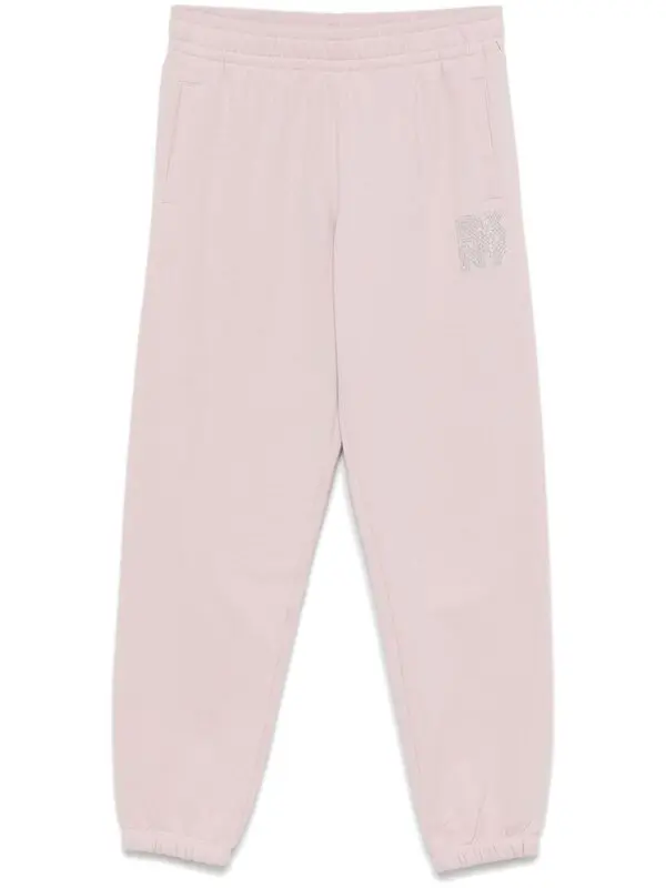 Dkny Rhinestone-logo Trousers - Pink