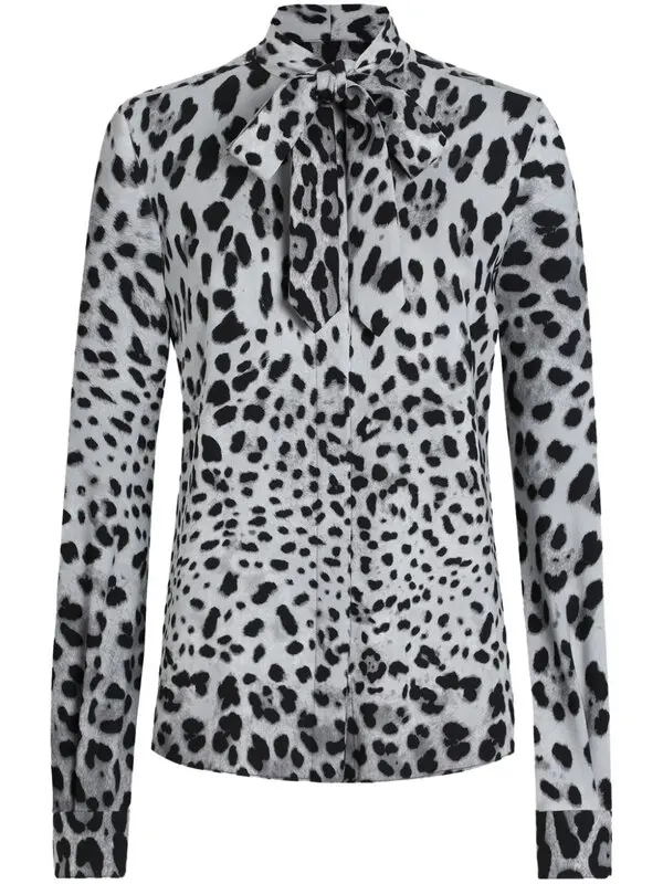 Dolce & Gabbana Animal-print Blouse - Grey