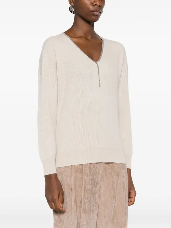Brunello Cucinelli English-rib Cashmere Sweater