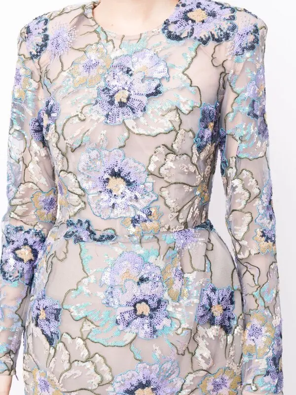 BRONX AND BRONCO Floral-detail Long-sleeve Dress
