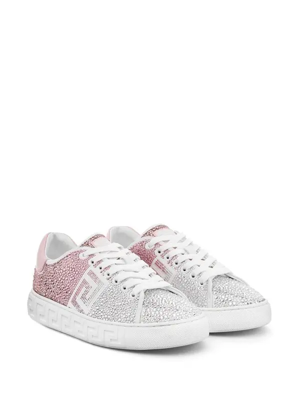 Versace Greca Crystal-embellished Sneakers