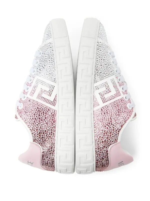 Versace Greca Crystal-embellished Sneakers