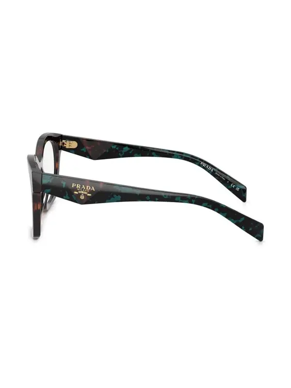 Prada Geometric-frame Glasses - Brown