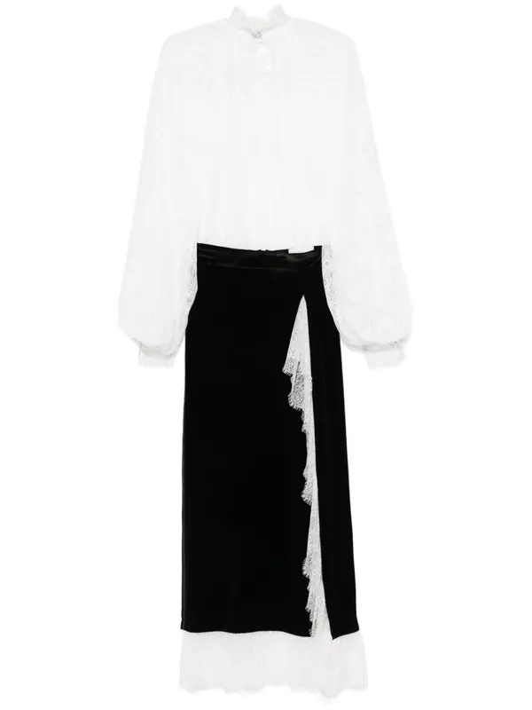 ANA RADU Lace-detail Skirt Set - Black