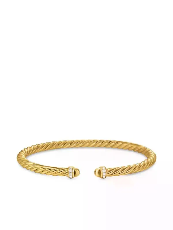 David Yurman 18kt Yellow Cablespira Diamond Bracelet