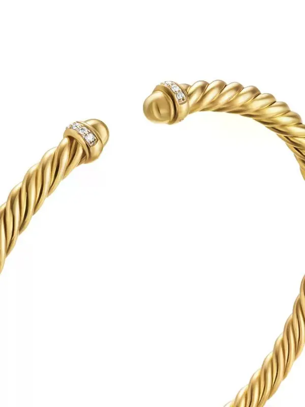 David Yurman 18kt Yellow Cablespira Diamond Bracelet