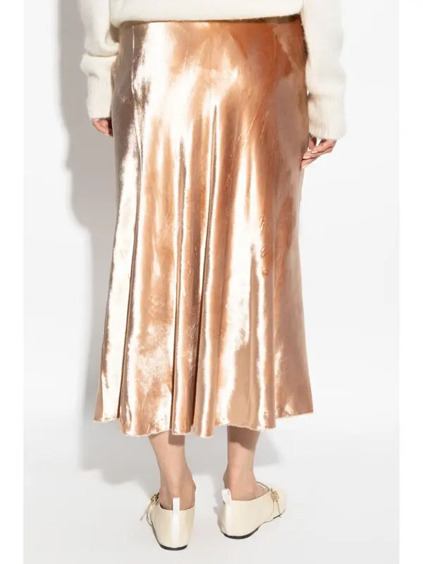 Tory Burch Velvet Midi Skirt - Pink