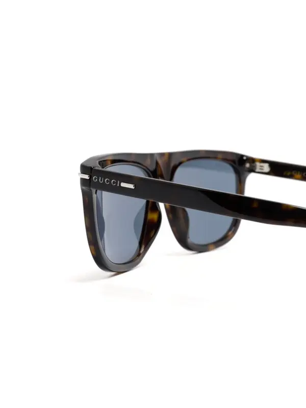 Gucci Tortoiseshell Wayfarer-frame Sunglasses - Brown