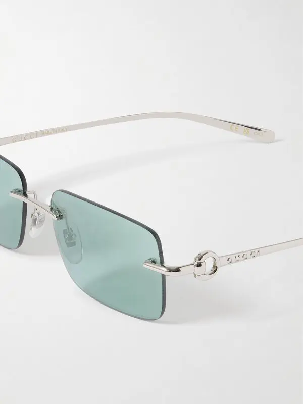 Gucci Rimless Square-Frame Sunglasses In Silver - 50% Off
