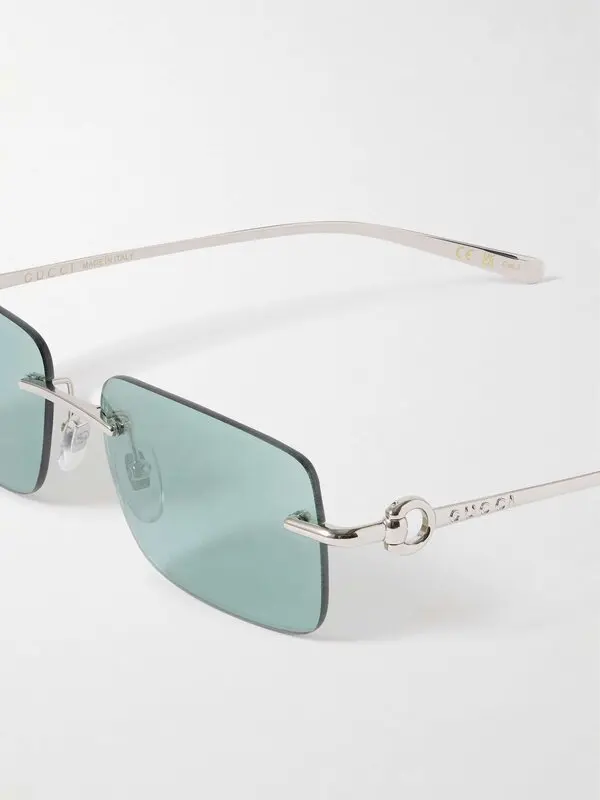 Gucci Rimless Square-Frame Sunglasses In Silver - 50% Off  display picture 1
