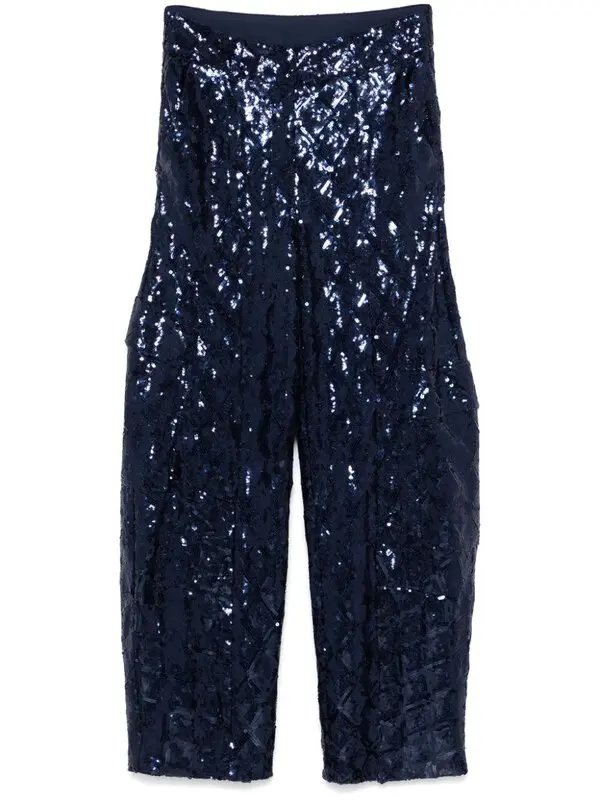 Remain Birger Christensen Sequinned Cargo Pants - Blue