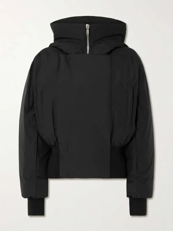 Rick Owens Moncler Alice Hooded Down Jacket In Black - 40% Off