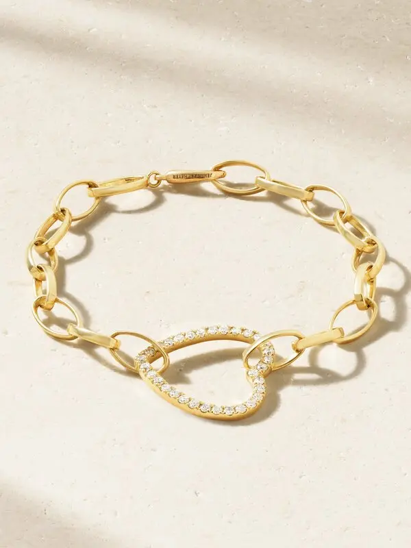 JENNIFER MEYER Edith Medium 18-karat Diamond Bracelet - Gold
