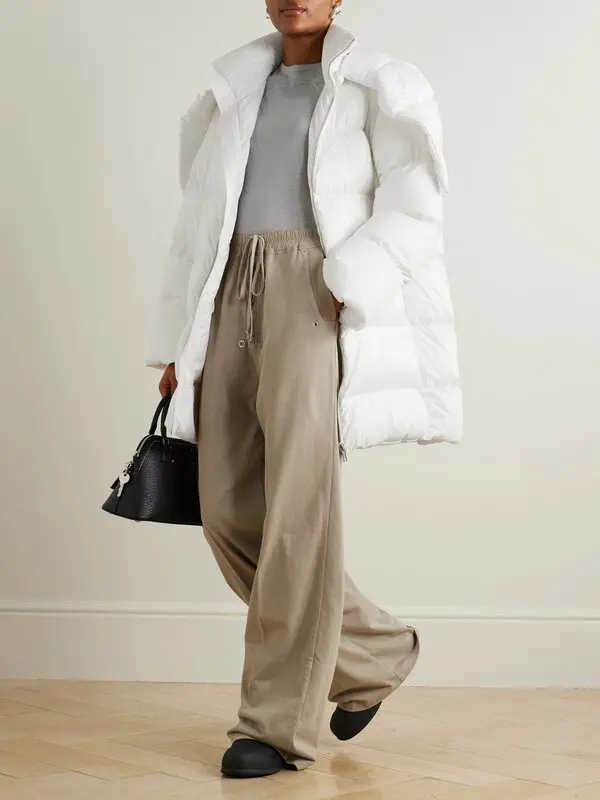 Rick Owens Moncler Cyclopic Oversized Hooded Quilted Down Jacket